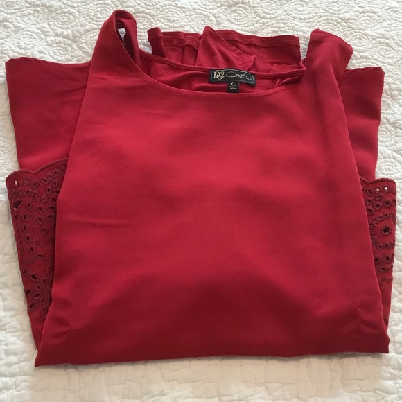 DG2 by Diane Gilman | Tops | Nwot Dg2 Red Double Layer Easy Tank Top ...